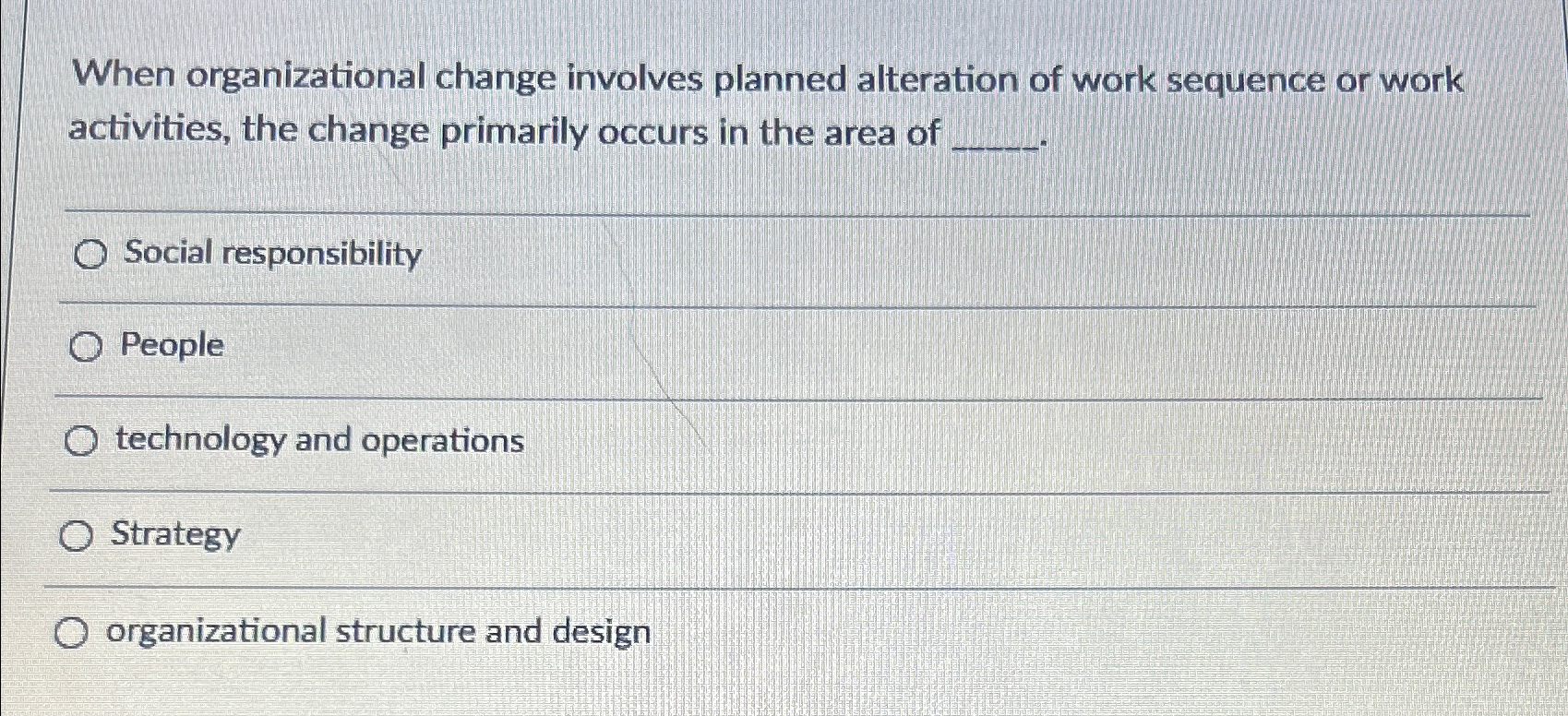 Solved When organizational change involves planned | Chegg.com