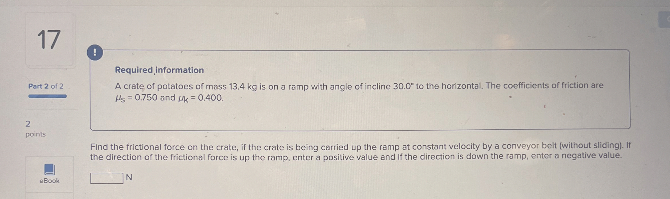 Solved 17!Part 2 of 2Required informationA crate of | Chegg.com Solved 17!Part 2 of 2Required informationA crate of | Chegg.com