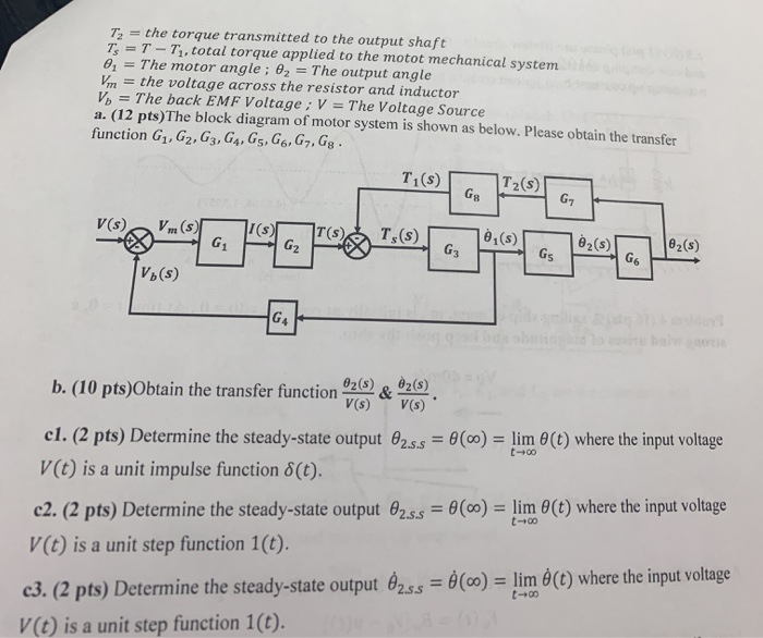 Problem 2 (28 pts) Consider the DC motor system with | Chegg.com