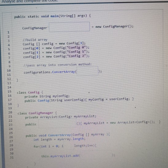 Solved Analyse and comp public static void main(String[] | Chegg.com