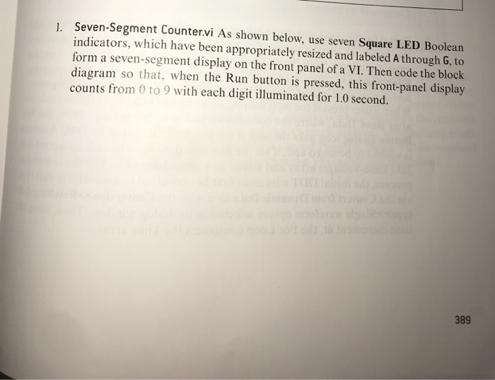 1. Seven-Segment Counter.vi As shown below, use seven | Chegg.com