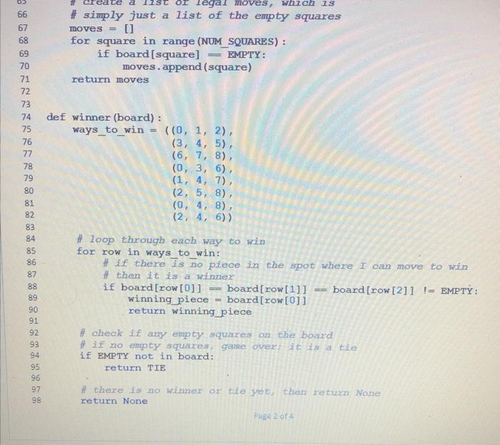 Solved For the function display_instruct, what does it | Chegg.com