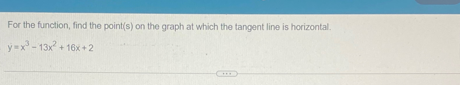 Solved For the function, find the point(s) ﻿on the graph at | Chegg.com