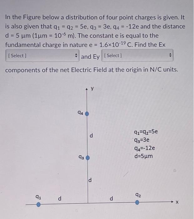 Solved In the Figure below a distribution of four point | Chegg.com