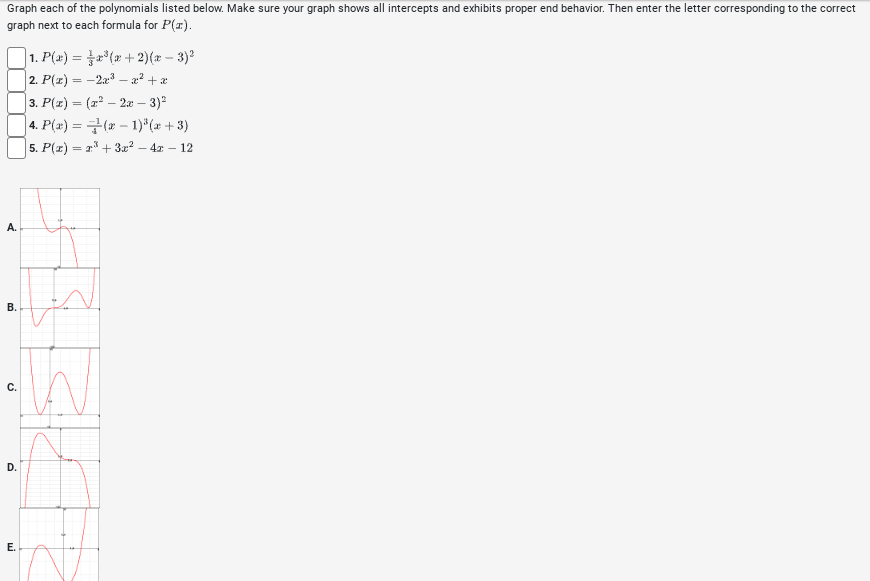 Solved Graph each of the polynomials listed below. Make sure | Chegg.com