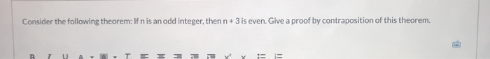 Solved Consider the following theorem: If n is an odd | Chegg.com