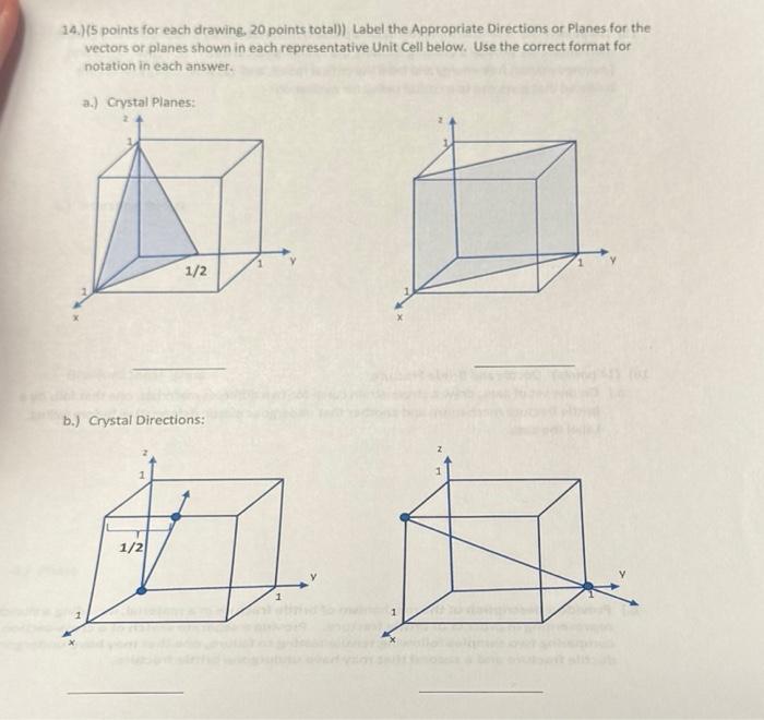 Solved 14.) (5 points for each drawing, 20 points total)) | Chegg.com