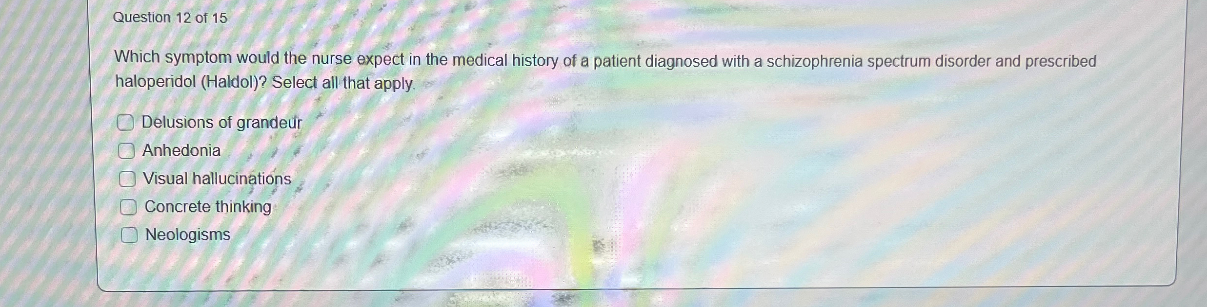Solved Question 12 of 15Which symptom would the nurse | Chegg.com Solved Question 12 of 15Which symptom would the nurse | Chegg.com