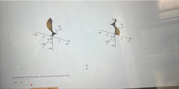 Solved Use a computer algebra system to graph one turn of | Chegg.com