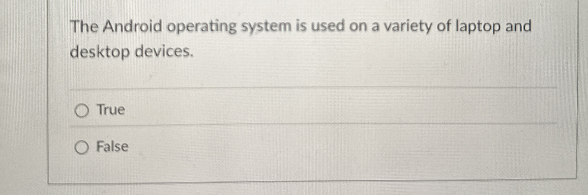 Solved The Android operating system is used on a variety of | Chegg.com