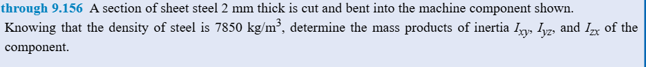 Solved through 9.156 ﻿A section of ﻿sheet steel 2 mm ﻿thick | Chegg.com