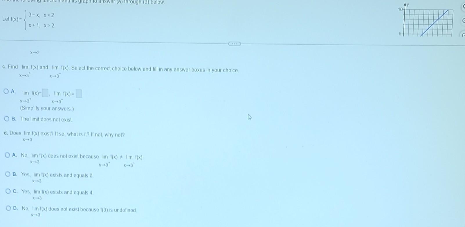 Solved Use the following function and its graph to answer | Chegg.com