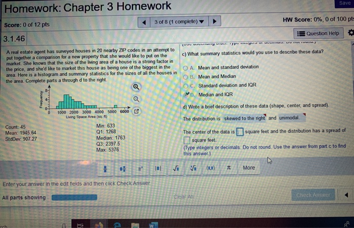 Solved Save Homework Chapter 3 Homework Hw Score 0 0