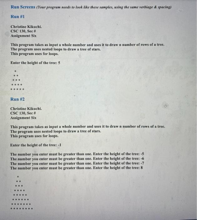 Solved You will create a new program called Assignment6. The | Chegg.com