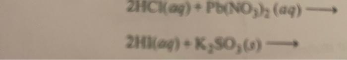 Solved 2HH(ag)+K2SO3( g) | Chegg.com