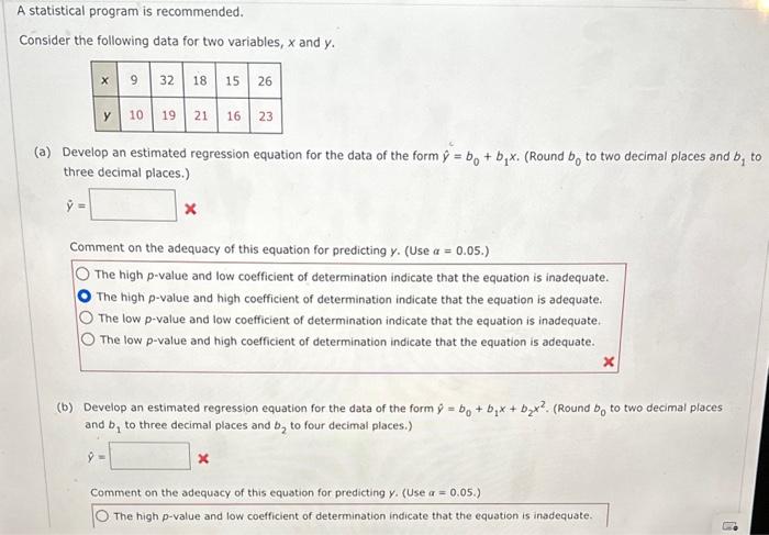 Solved A statistical program is recommended. Consider the | Chegg.com