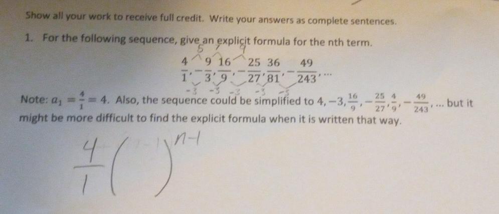 Solved need help finding the common difference. please | Chegg.com