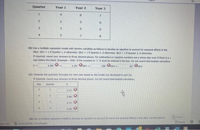 Solved (b) Use a multiple regression model with dummy | Chegg.com