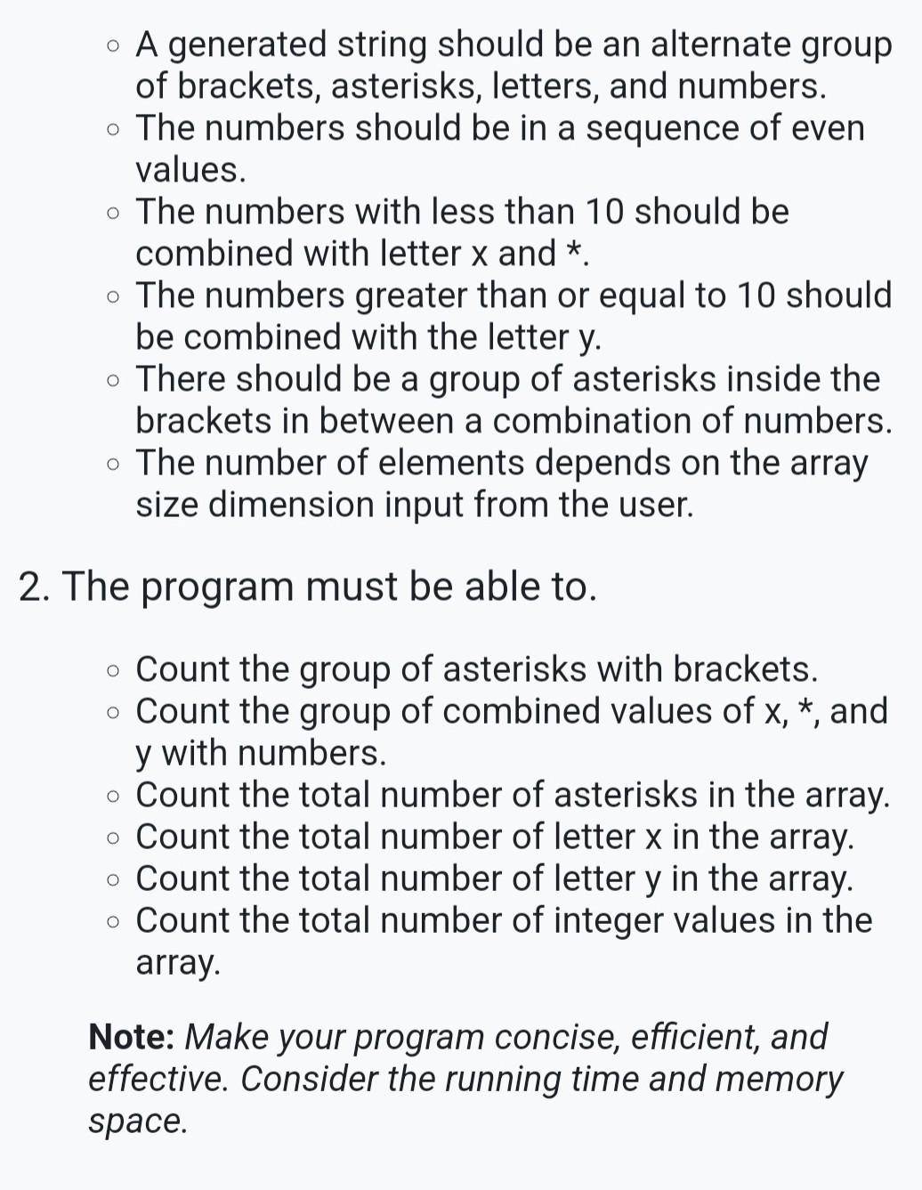 Solved 1. Create a Java program that stores a generated | Chegg.com