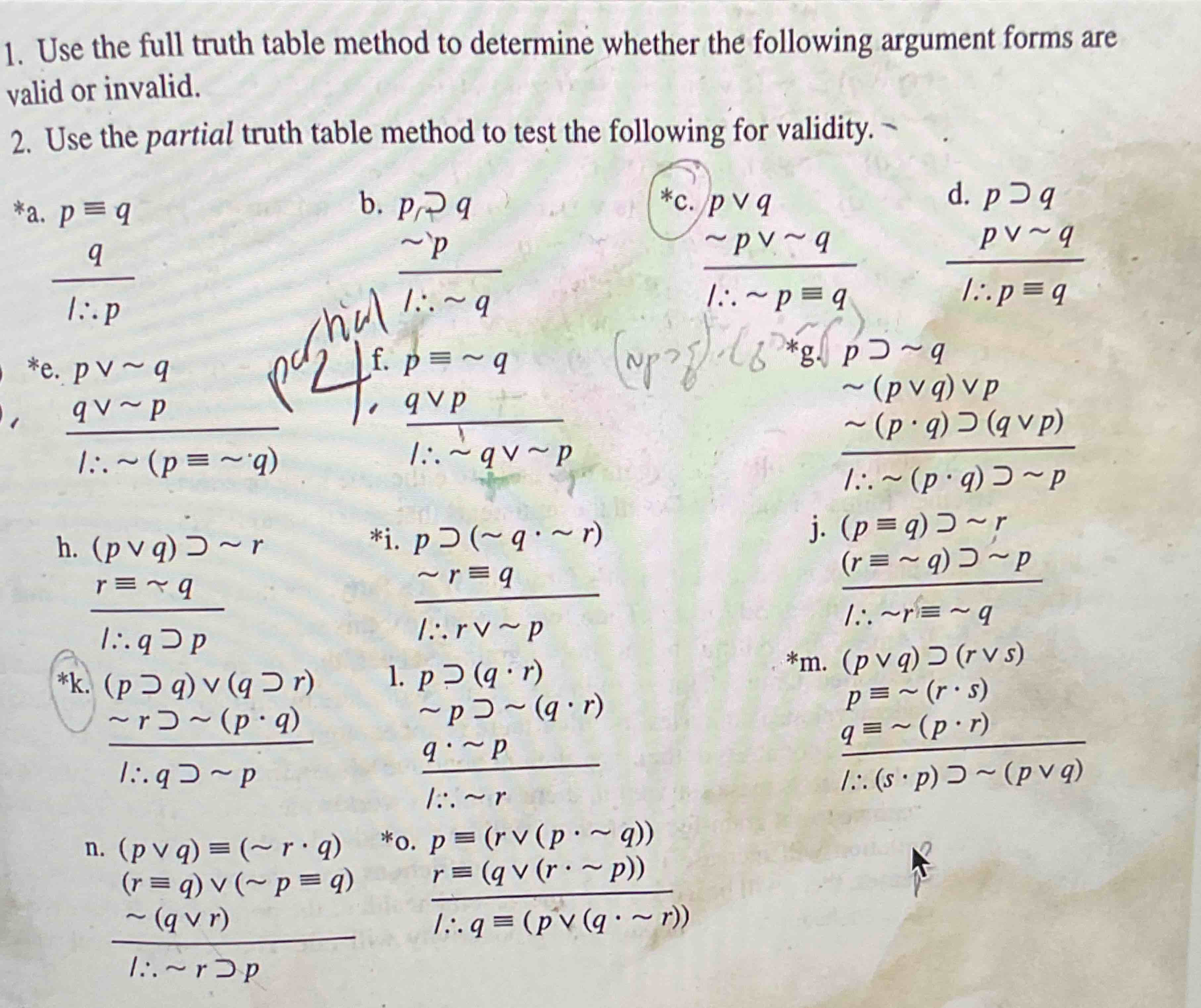 Solved Use the full truth table method to ﻿determine whether | Chegg.com