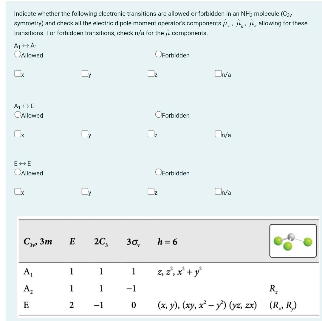 Solved Indicate whether the following electronic transitions | Chegg.com