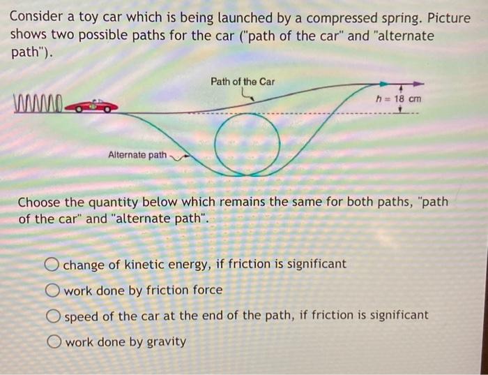 Solved Consider a toy car which is being launched by a | Chegg.com