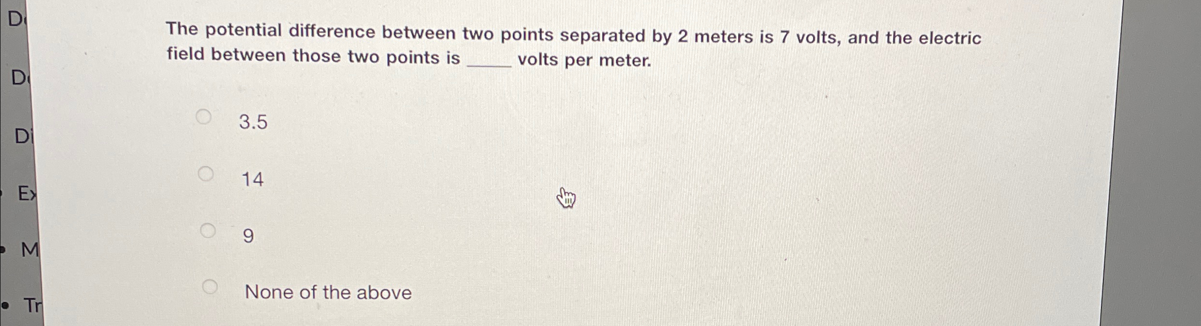 Solved The potential difference between two points separated | Chegg.com
