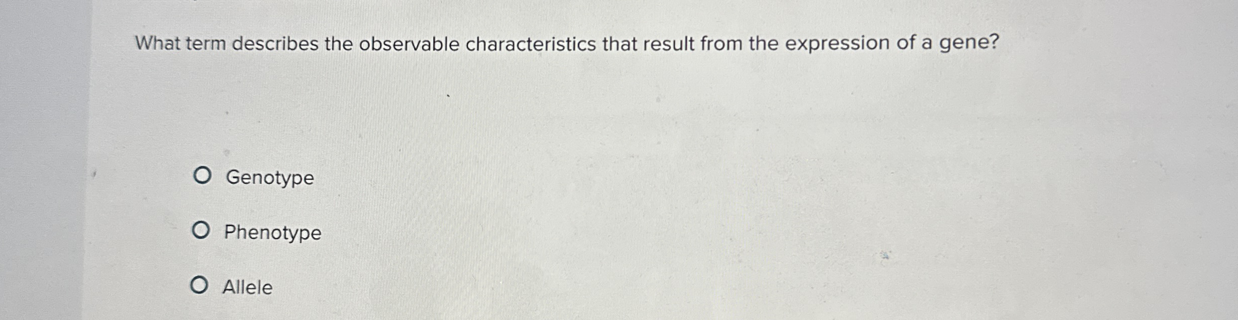 Solved What term describes the observable characteristics | Chegg.com