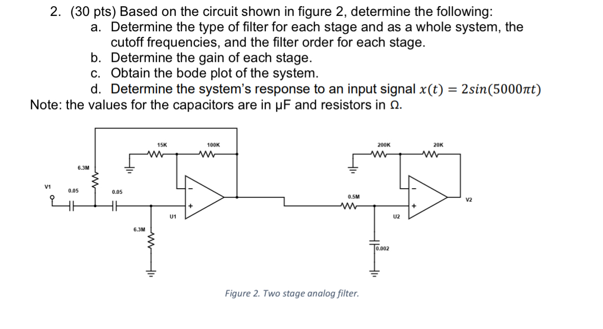 Solved (30pts) ﻿Based on the circuit shown in figure 2 , | Chegg.com