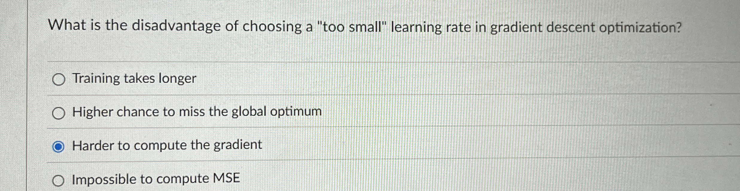 Solved What is the disadvantage of choosing a "too small" | Chegg.com