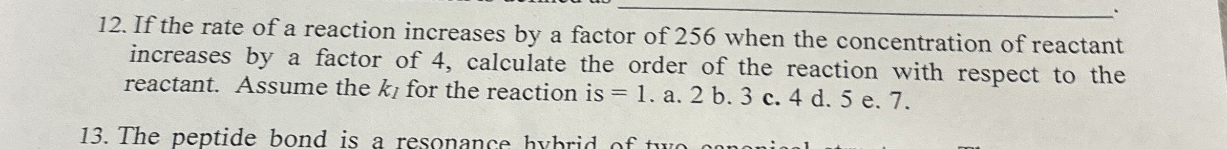 Solved If the rate of a reaction increases by a factor of | Chegg.com