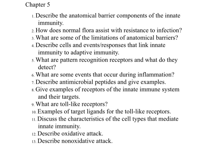 Solved Chapter 5 1. Describe the anatomical barrier | Chegg.com