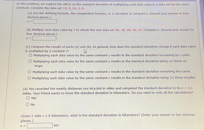Solved In this problem, we explore the effect on the | Chegg.com
