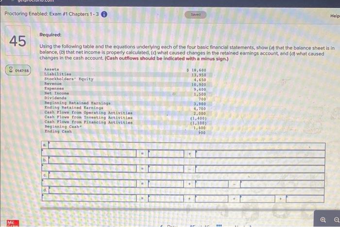 Using the following table and the equations | Chegg.com