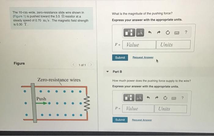 Solved The 10-cm-wide, zero-resistance slide wire shown in | Chegg.com