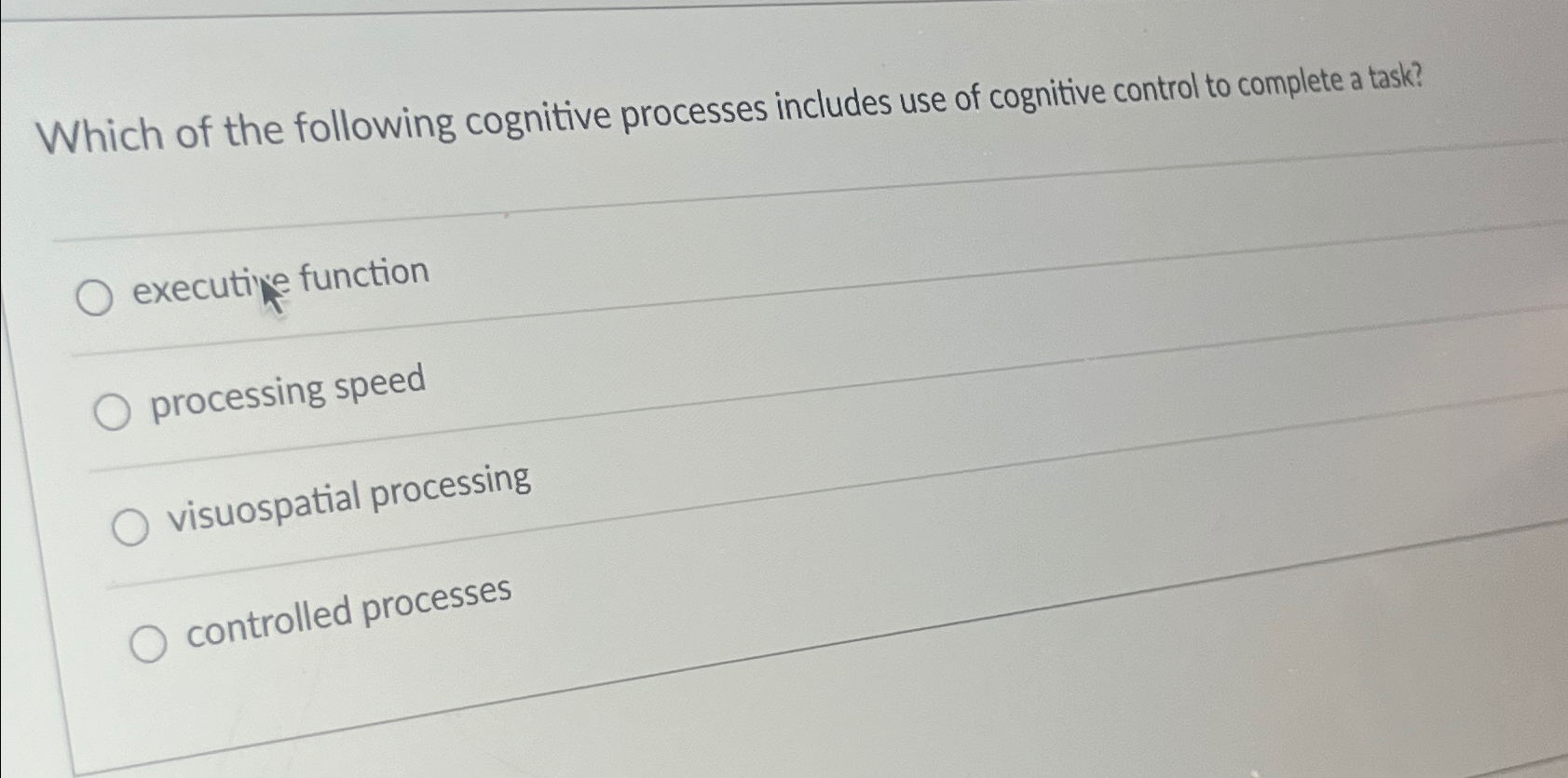 Solved Which of the following cognitive processes includes | Chegg.com