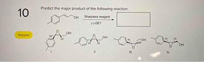 Solved Predict the major product of the following reaction. | Chegg.com