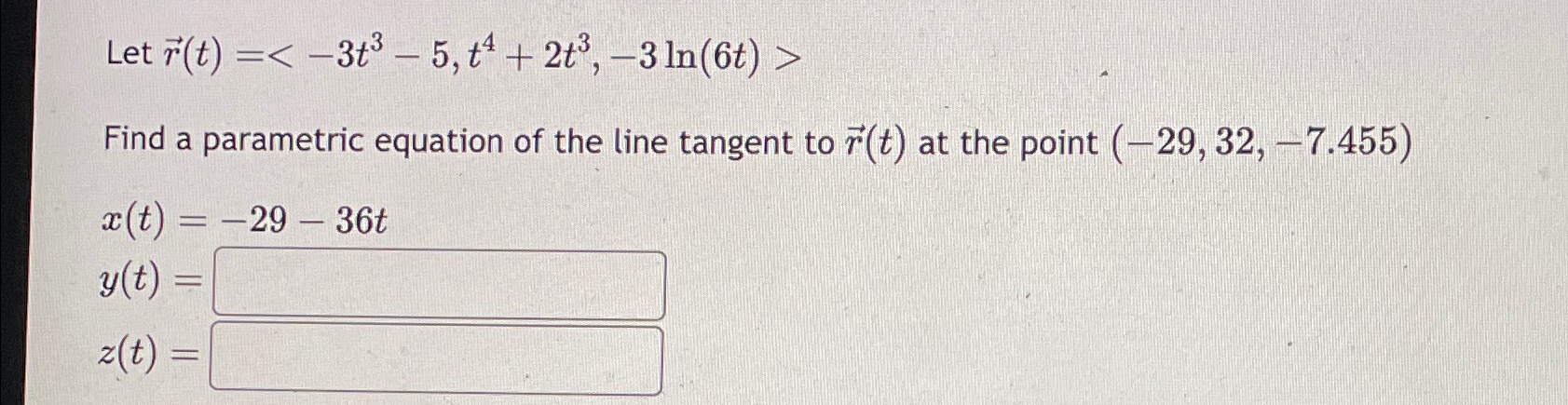 Solved Let vec(r)(t)= Find a | Chegg.com