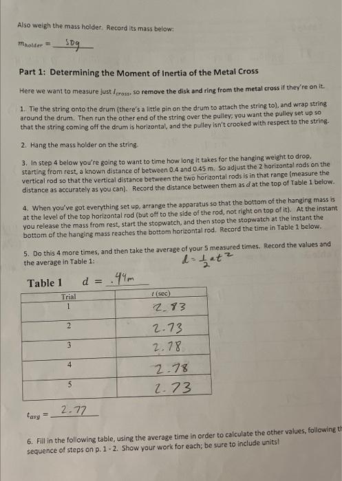 Solved 2. Fill in the following table, using the average | Chegg.com