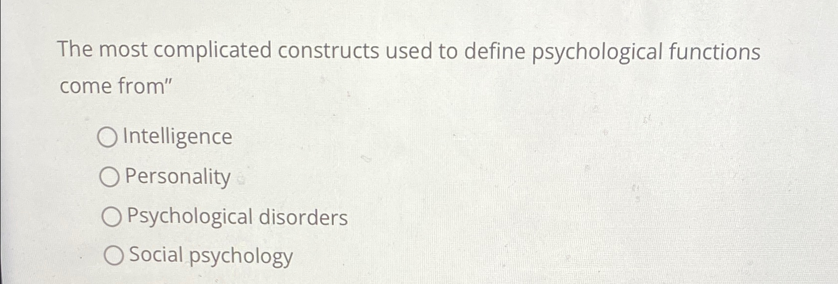 Solved The most complicated constructs used to define | Chegg.com