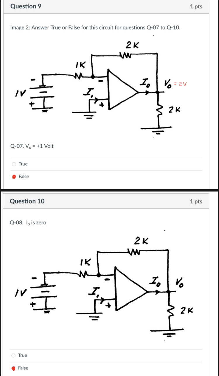 Solved Question 91 ﻿ptsImage 2: Answer True or False for | Chegg.com