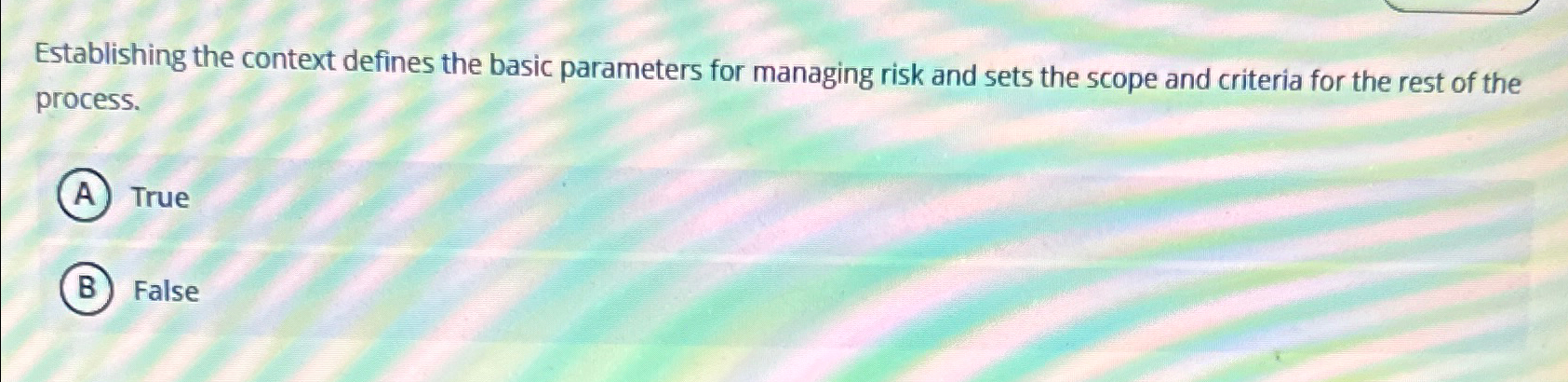 Solved Establishing the context defines the basic parameters | Chegg.com