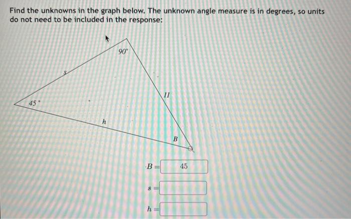 Solved Find the unknowns in the graph below. The unknown | Chegg.com