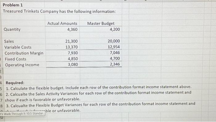 Solved Problem 1 Treasured Trinkets Company has the | Chegg.com