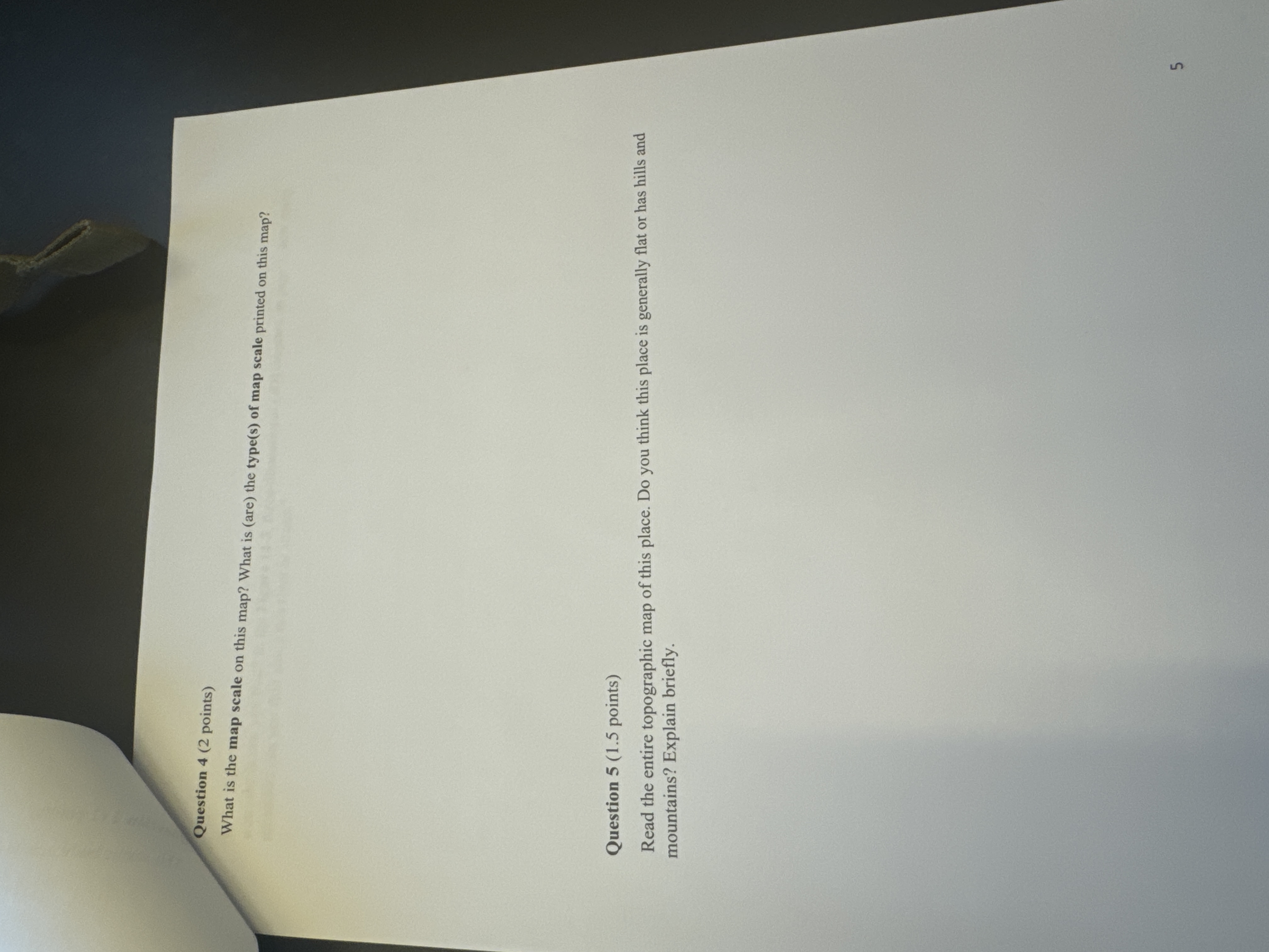 Solved Question 4 (2 ﻿points)What is the map scale on this | Chegg.com