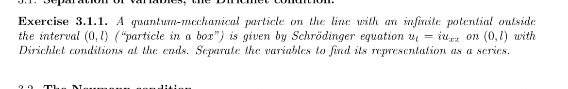 Solved Exercise 3.1.1. ﻿A quantum-mechanical particle on the | Chegg.com
