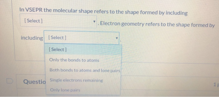 Solved In VSEPR the molecular shape refers to the shape | Chegg.com