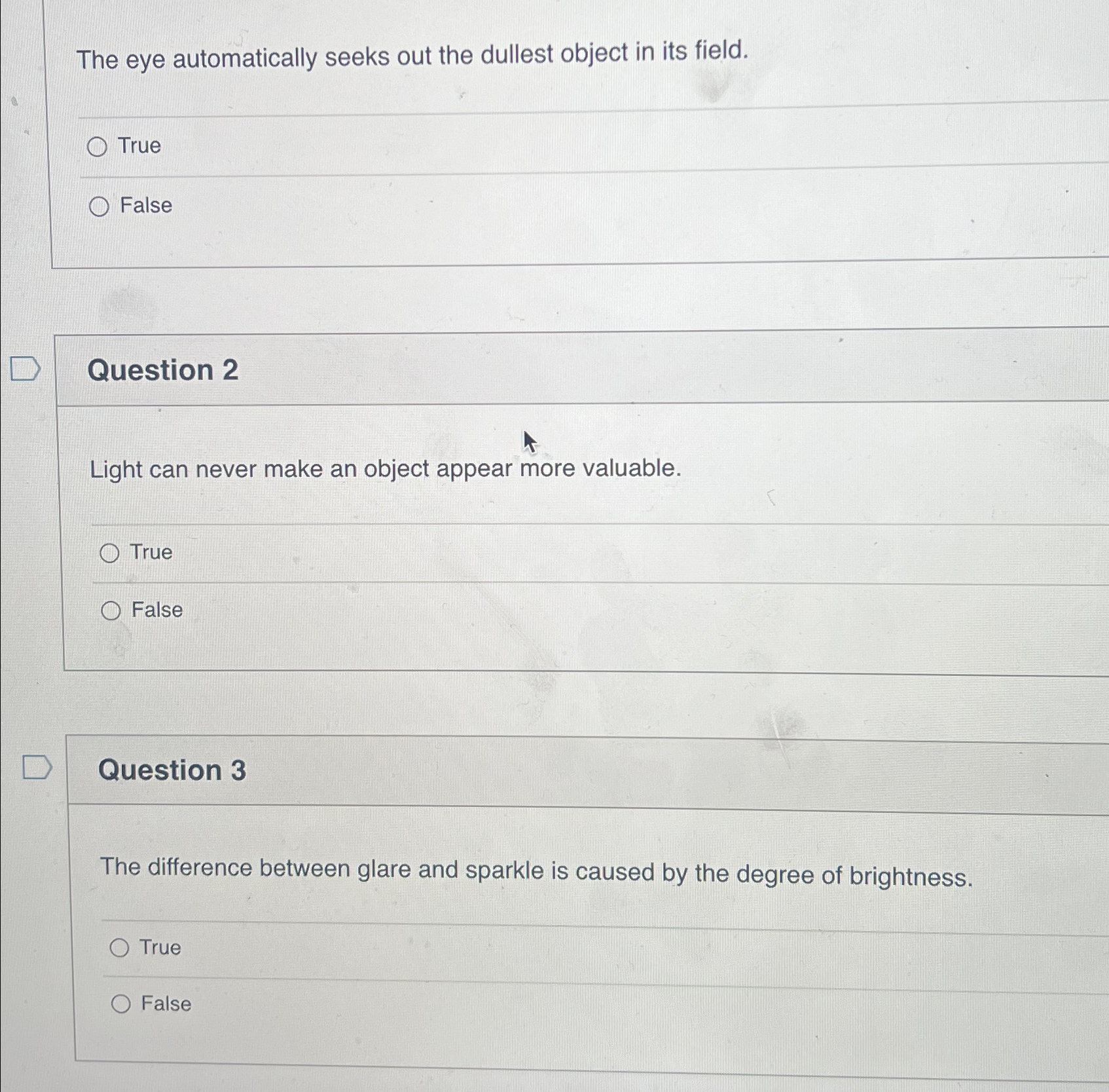 Solved The eye automatically seeks out the dullest object in | Chegg.com