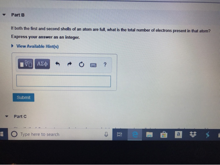 Solved Part B If both the first and second shells of an atom | Chegg.com