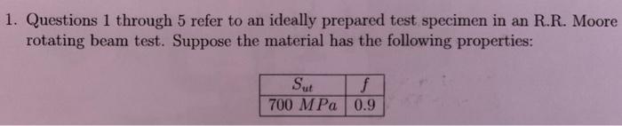 Solved 1. Questions 1 through 5 refer to an ideally prepared | Chegg.com